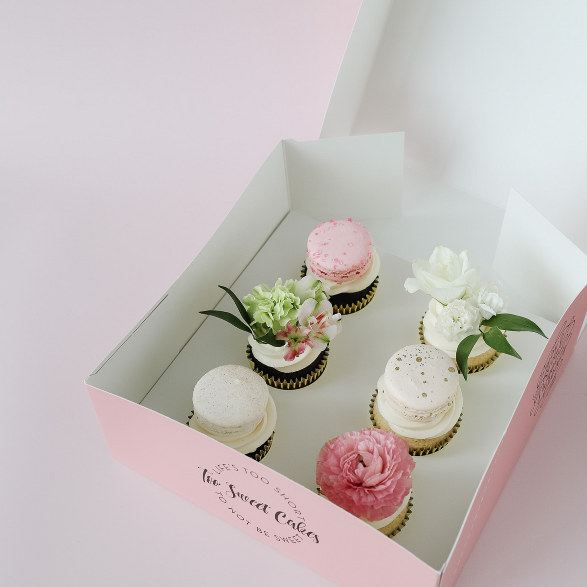 Assorted Flower Cupcake Box – Too Sweet Cakes